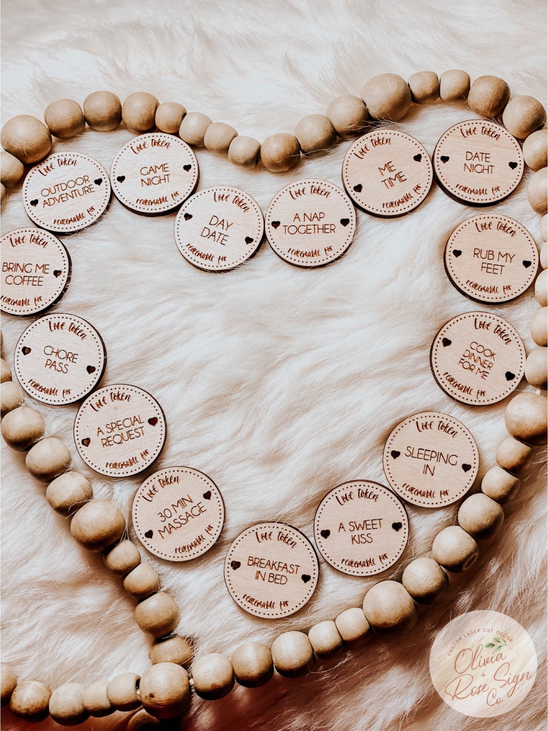 Love Token Couple Coupon Anniversary Token Redeemable Token Valentines ...