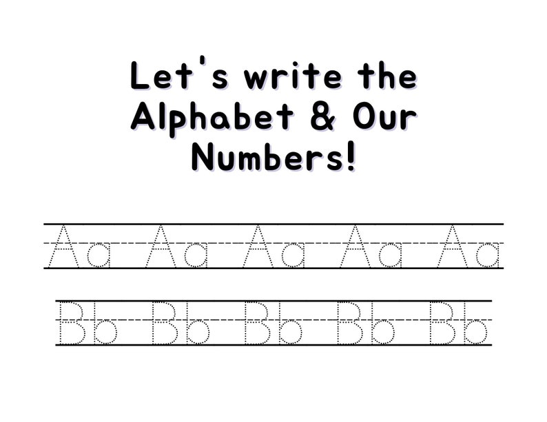 Traceable ABC and Numbers - Etsy