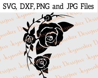 Roses Corner Svg Roses Border Svg Floral Border (Instant Download) - Etsy