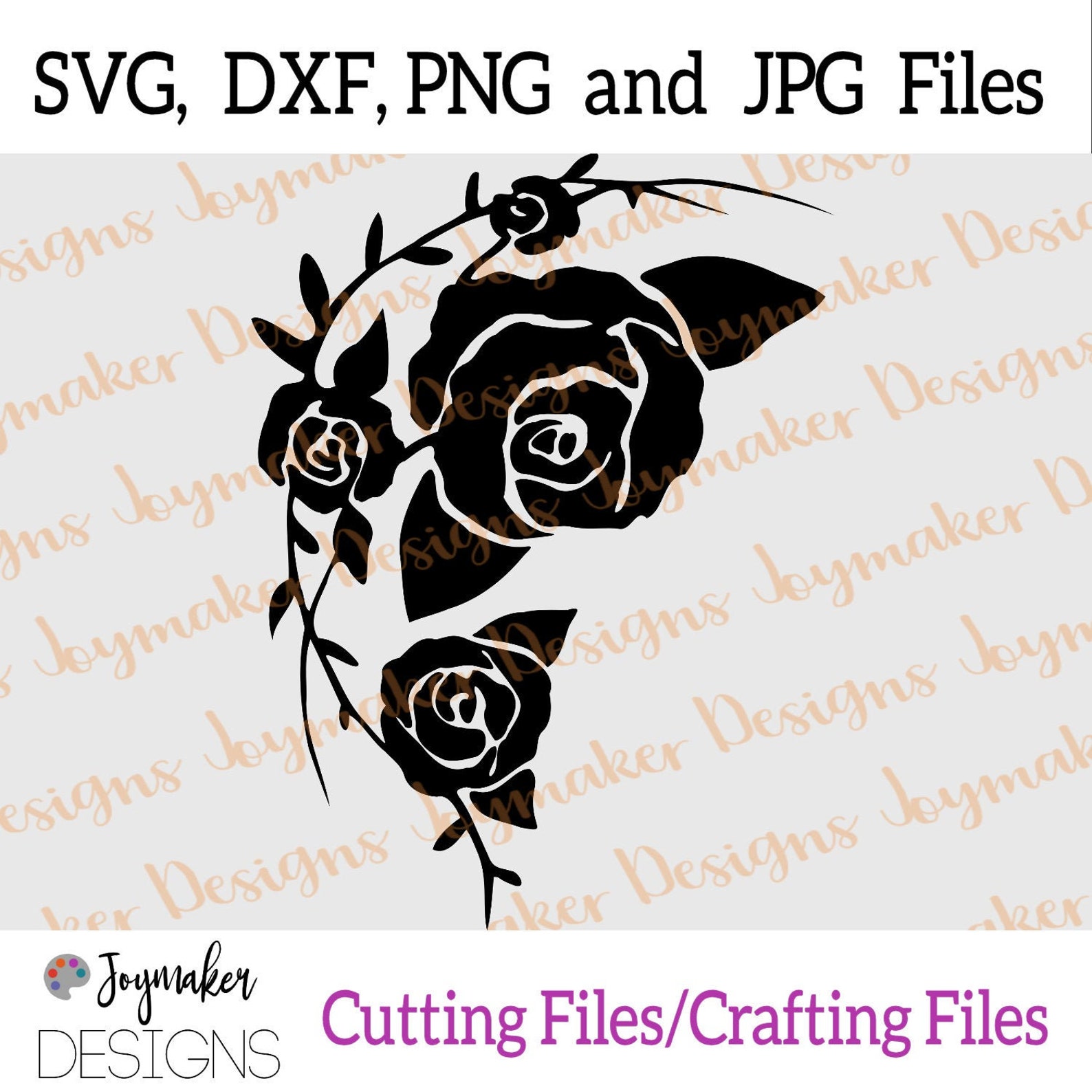 Rose SVG, Rose DXF, Flowers SVG, Rose Design, Rose Sign, Rose Clipart ...