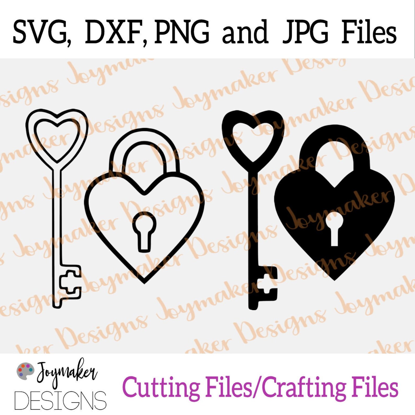 Heart Lock Key SVG, DXF, Valentine's, Love, Design, Clipart, Clip Art ...