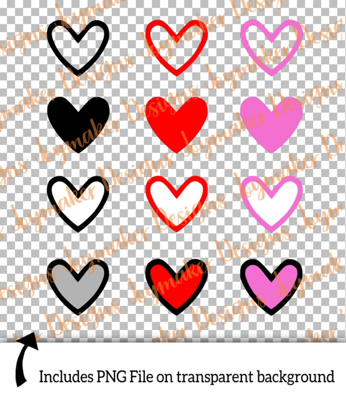 Simple Hearts SVG, Heart Shape, Valentine's, Love, Design, Clipart ...