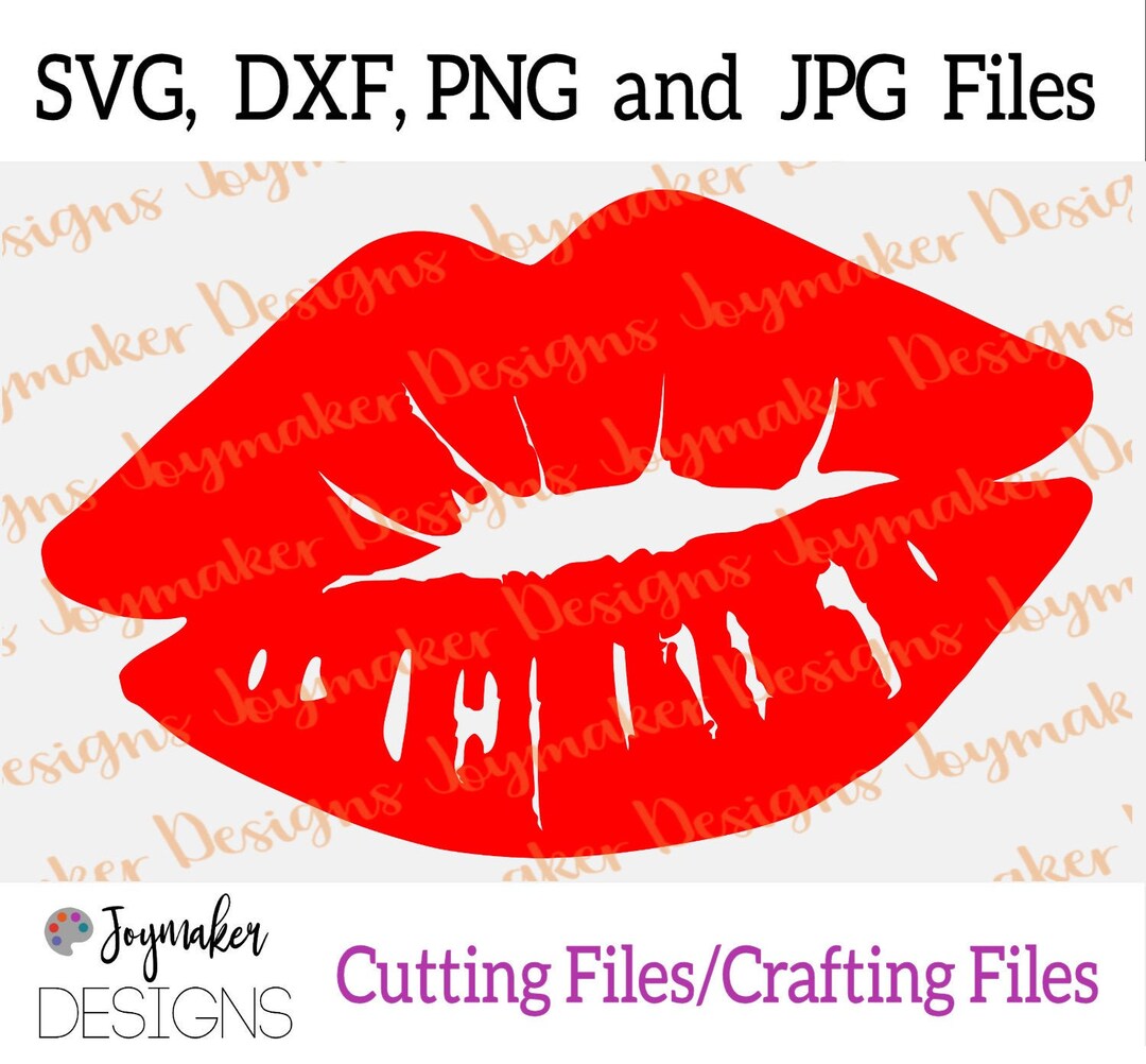 Kiss SVG, Lips SVG, Kiss DXF, Valentine Svg, Love, Design, Graphic ...