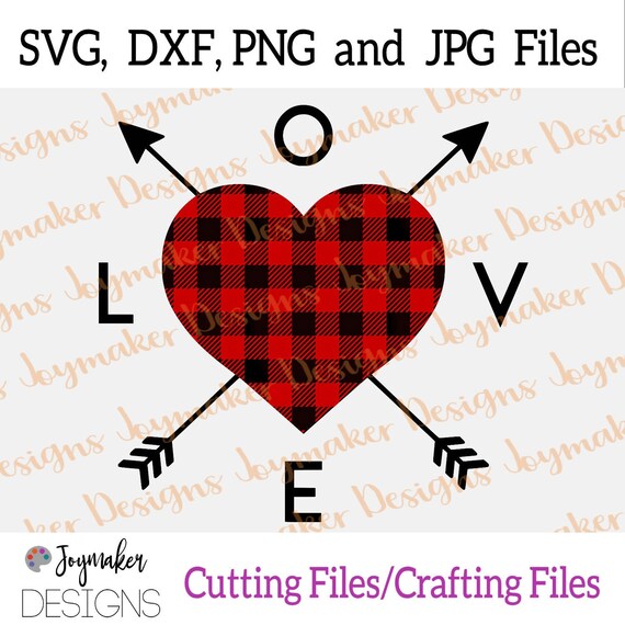 Love Heart Arrow SVG DXF Valentine's Love Design Love | Etsy
