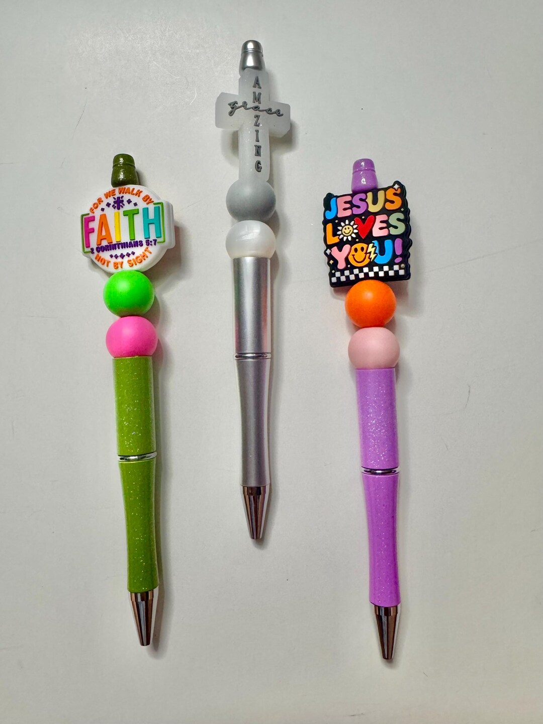 Pen, Jesus, Christian, the Beaded Faith Pens. - Etsy