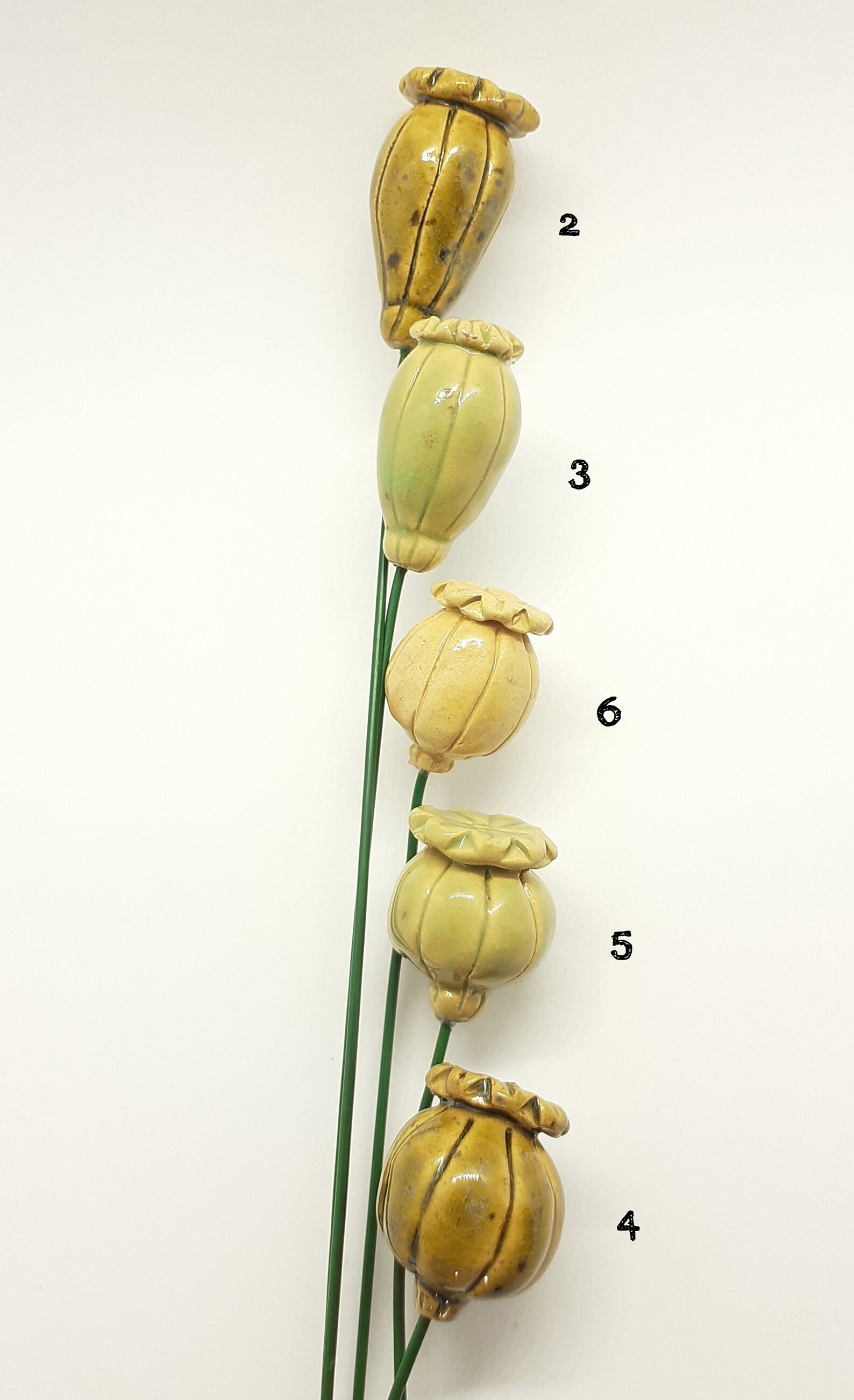 Decorative Ceramic Flowers 1 Pc Ceramic Poppy and - Etsy