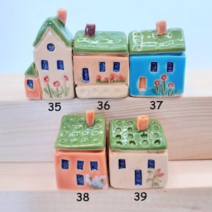 Little Ceramic Houses Sold Individually (1 Pc) | Handmade | Different ...
