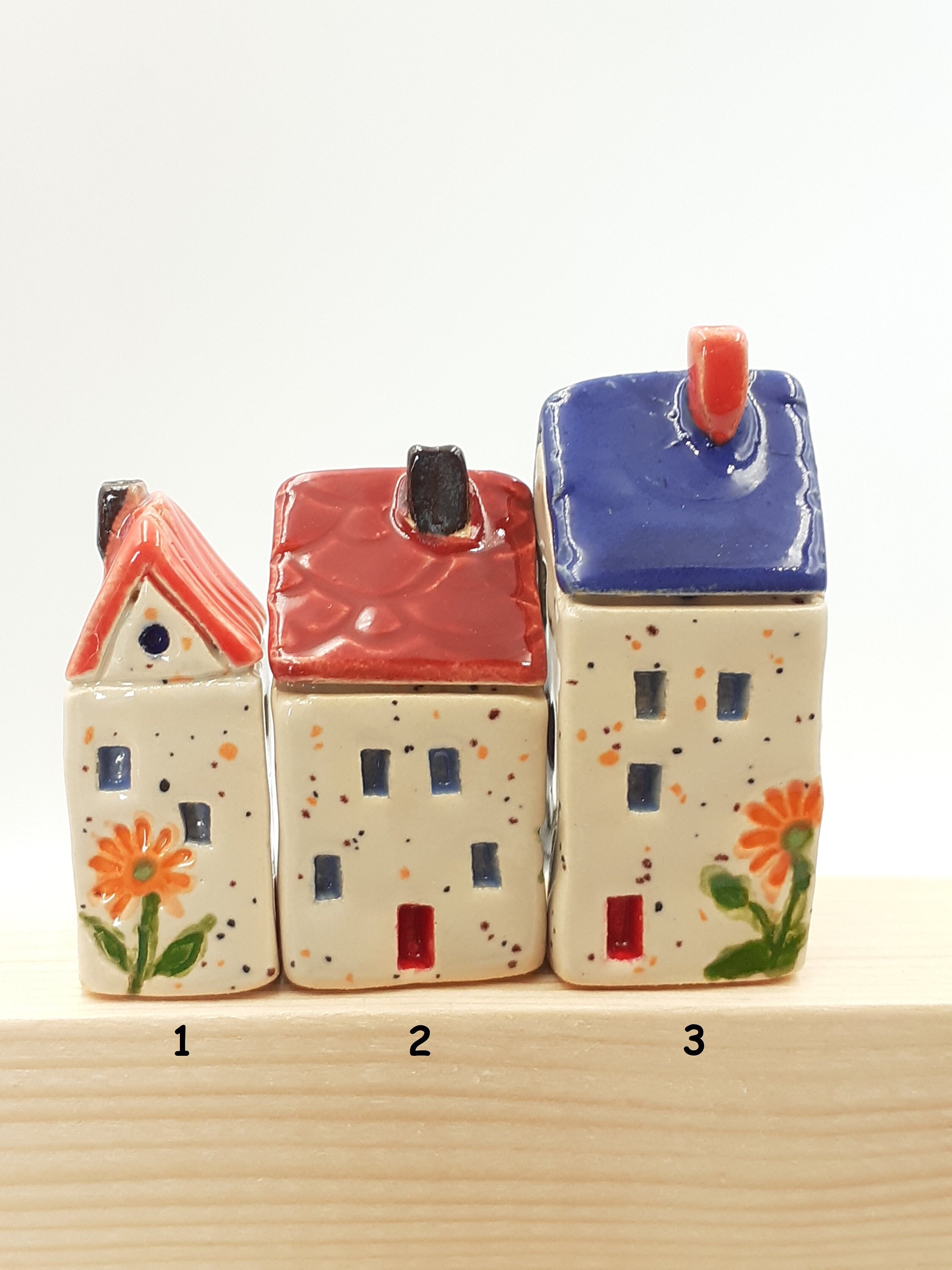 Little Ceramic Houses Sold Individually Handmade Different - Etsy