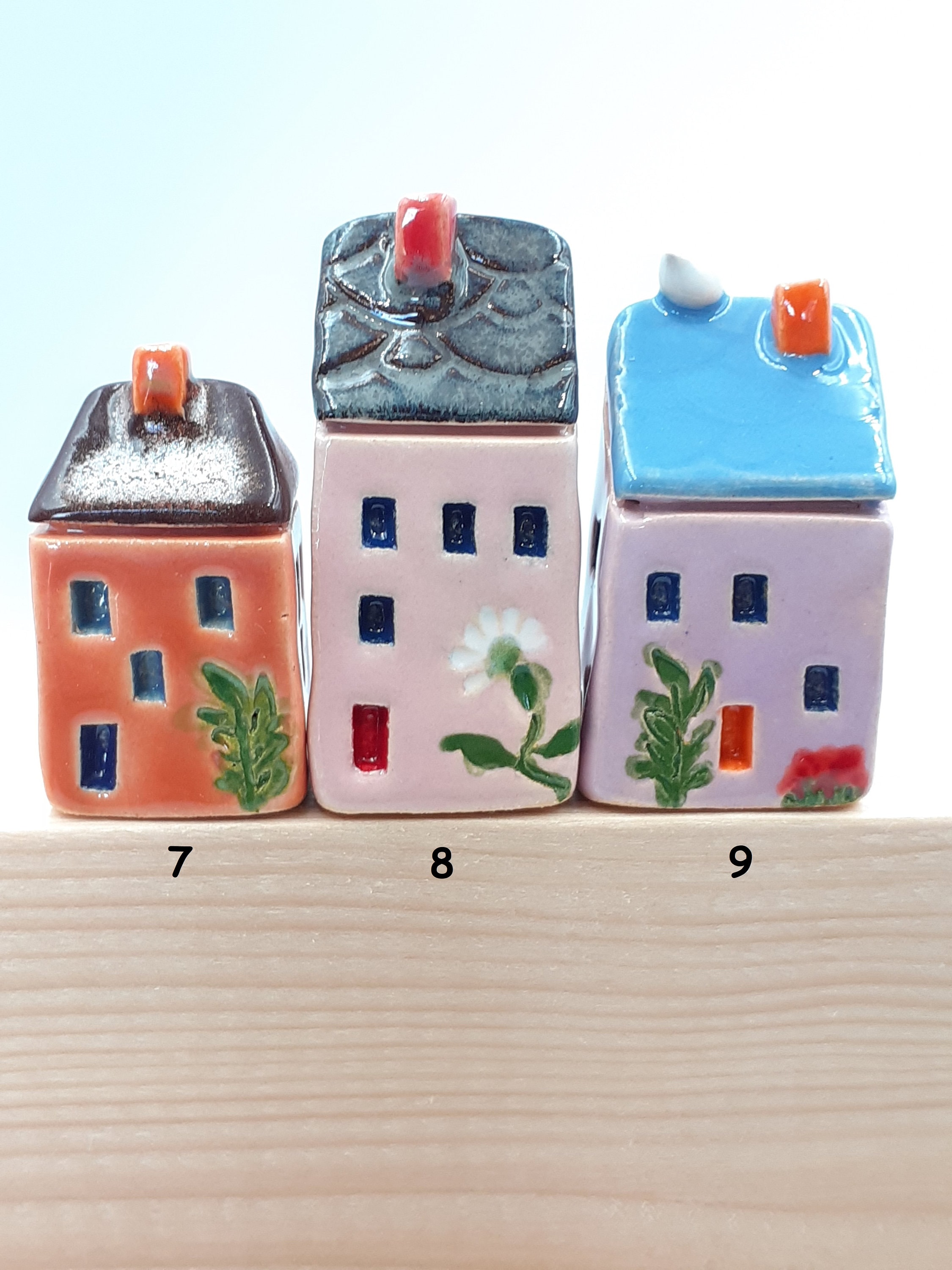 Little Ceramic Houses Sold Individually Handmade Different - Etsy
