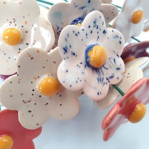 Decorative Ceramic Flowers (1 Pc) | Ceramic Blossom | Different Colors ...