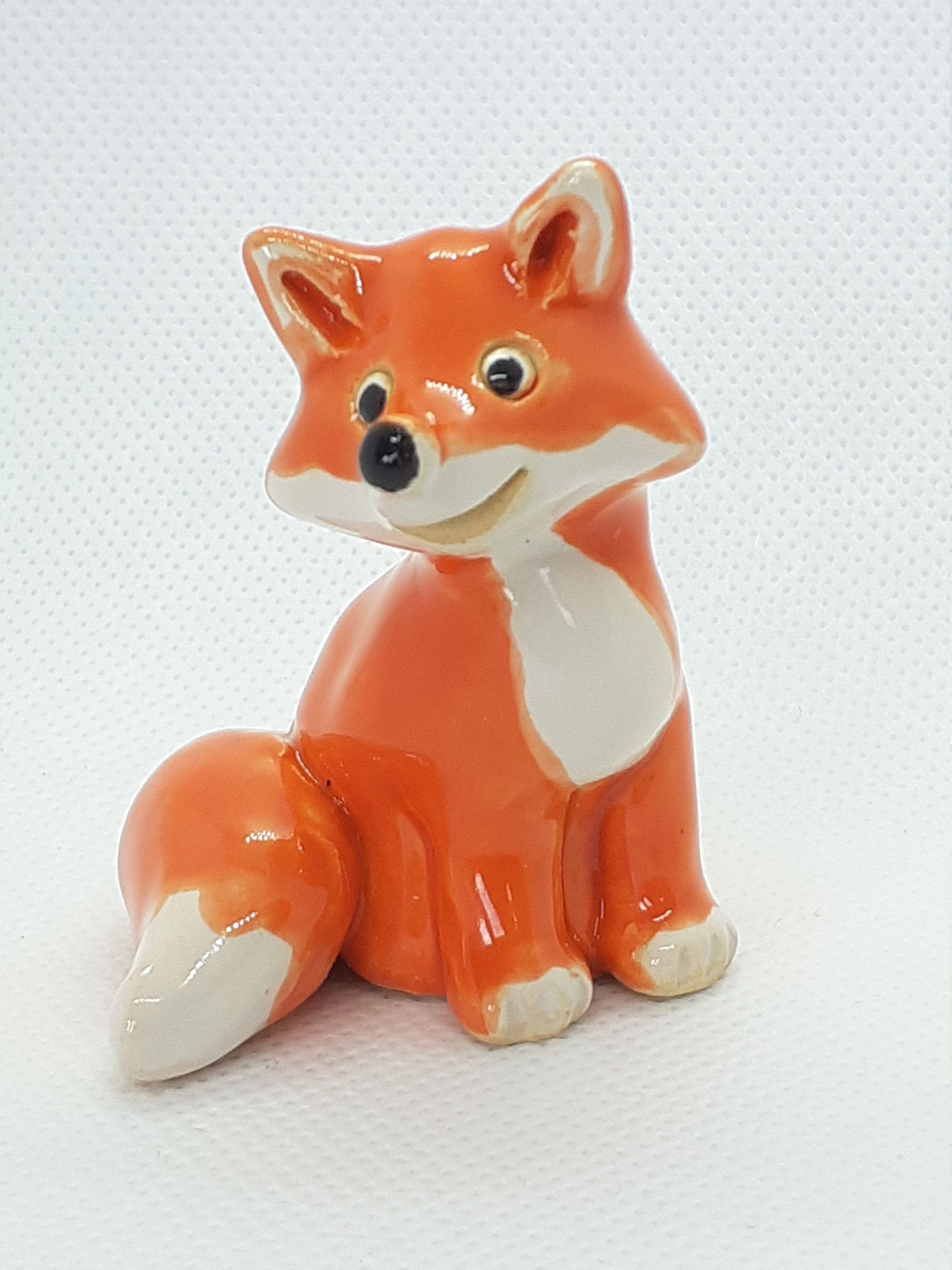 Ceramic Fox Hand-formed and Hand-painted Ceramic Sculpture | Etsy