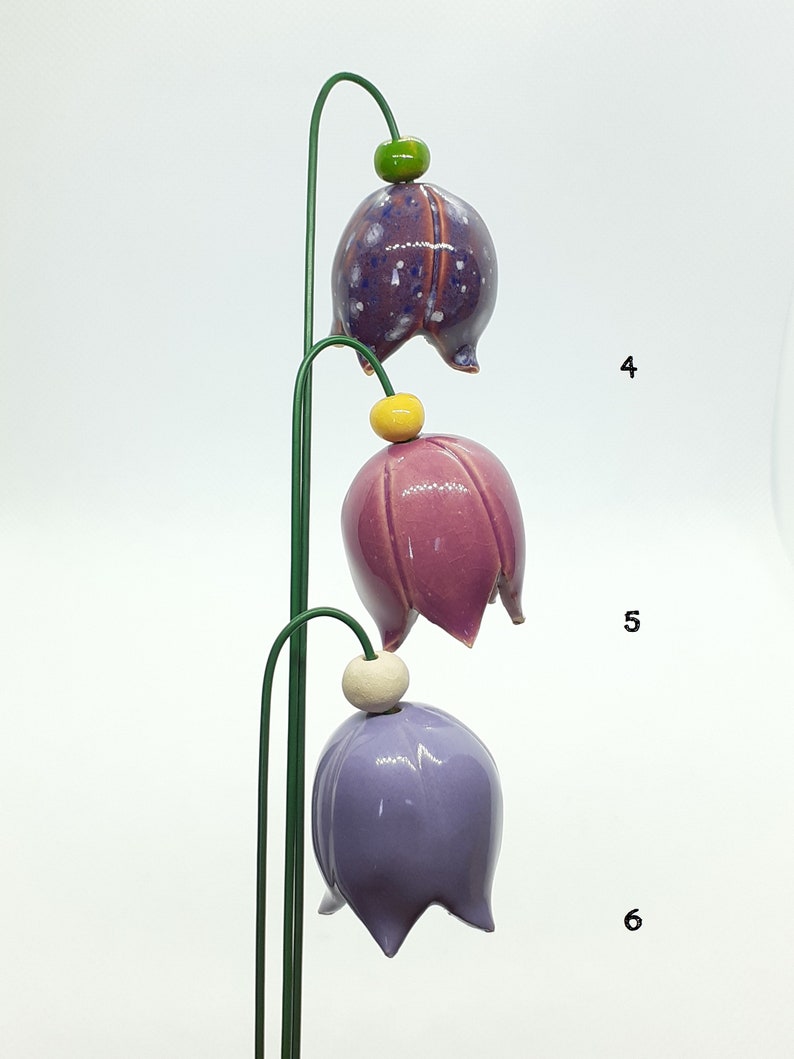 Decorative Ceramic Flowers (1 Pc) | Bellflowers | Herebells | Bluebell ...