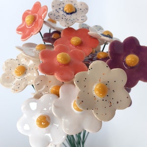 Decorative Ceramic Flowers (1 Pc) | Ceramic Blossom | Different Colors ...
