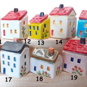 Little Ceramic Houses Sold Individually (1 Pc) | Handmade | Different ...
