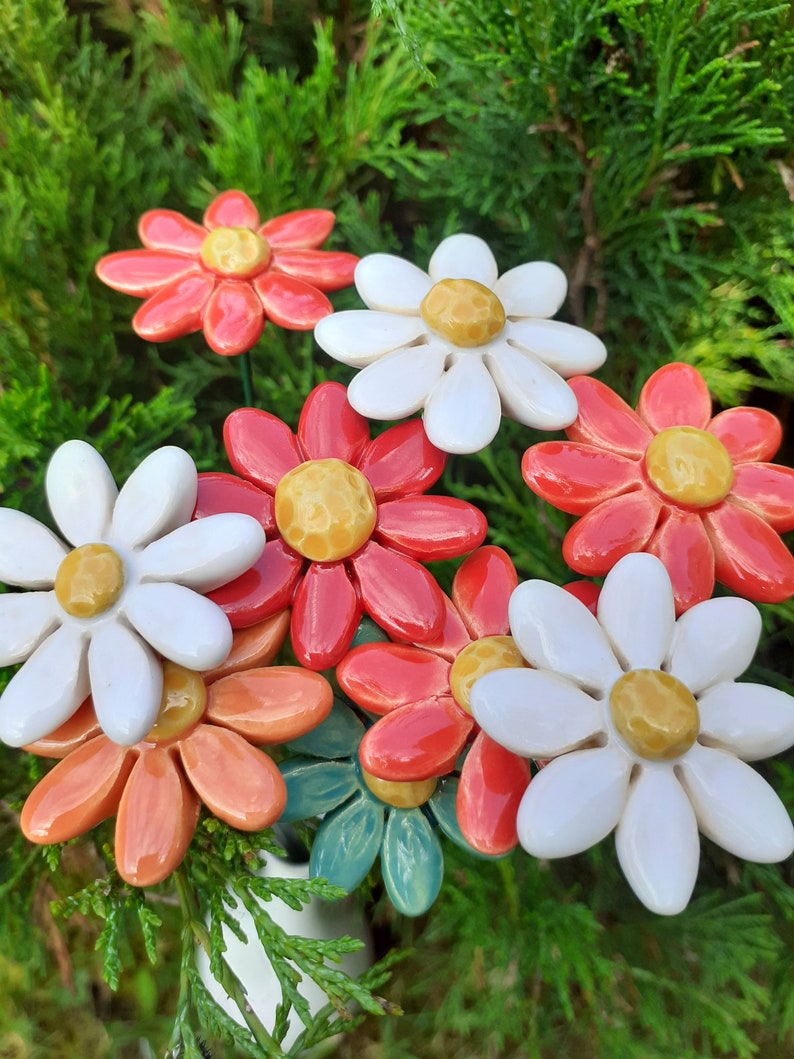 Decorative Ceramic Flowers (1 Pc) | Ceramic Daisy | Chamomile ...