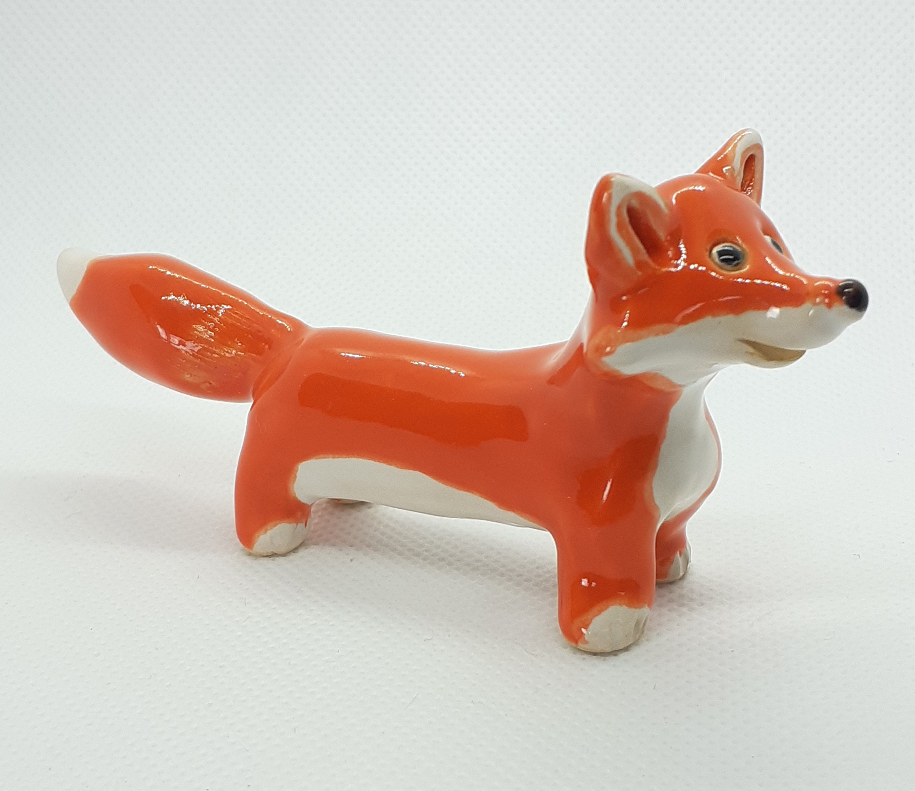 Ceramic Fox Hand-formed and Hand-painted Ceramic Sculpture | Etsy
