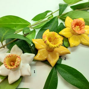 Decorative Ceramic Flowers (1 Pc) | Ceramic Daffodil Flowers | Ceramic ...