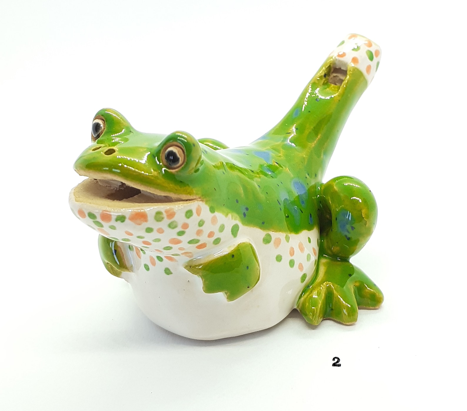 Ceramic Frog Water Whistle Hand-formed and Hand-painted - Etsy