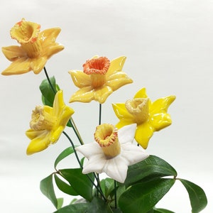 Decorative Ceramic Flowers (1 Pc) | Ceramic Daffodil Flowers | Ceramic ...