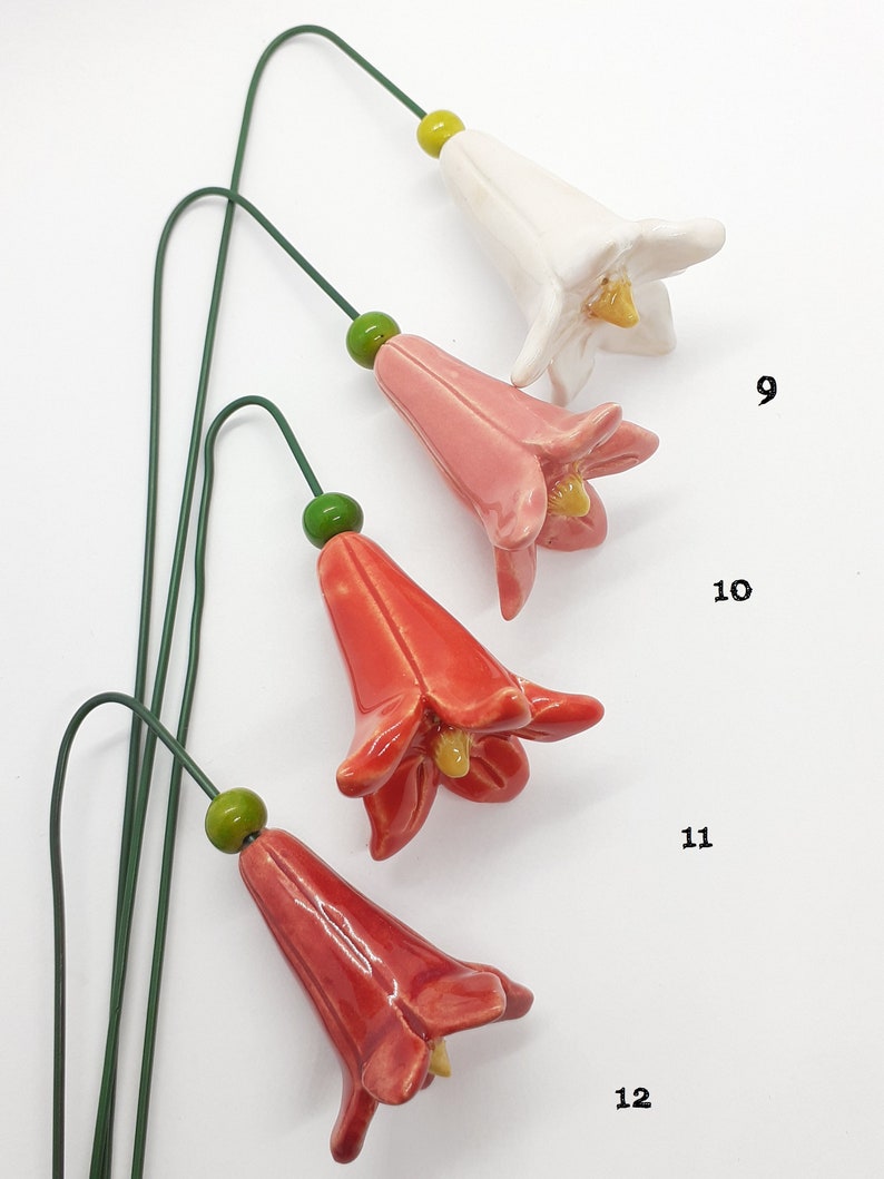 Decorative Ceramic Flowers (1 Pc) | Bellflowers | Herebells | Bluebell ...