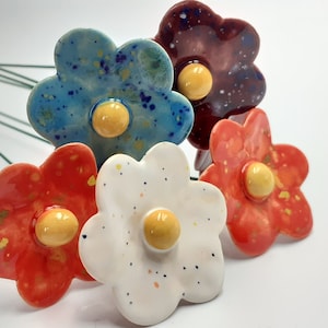 Decorative Ceramic Flowers (1 Pc) | Ceramic Blossom | Different Colors ...