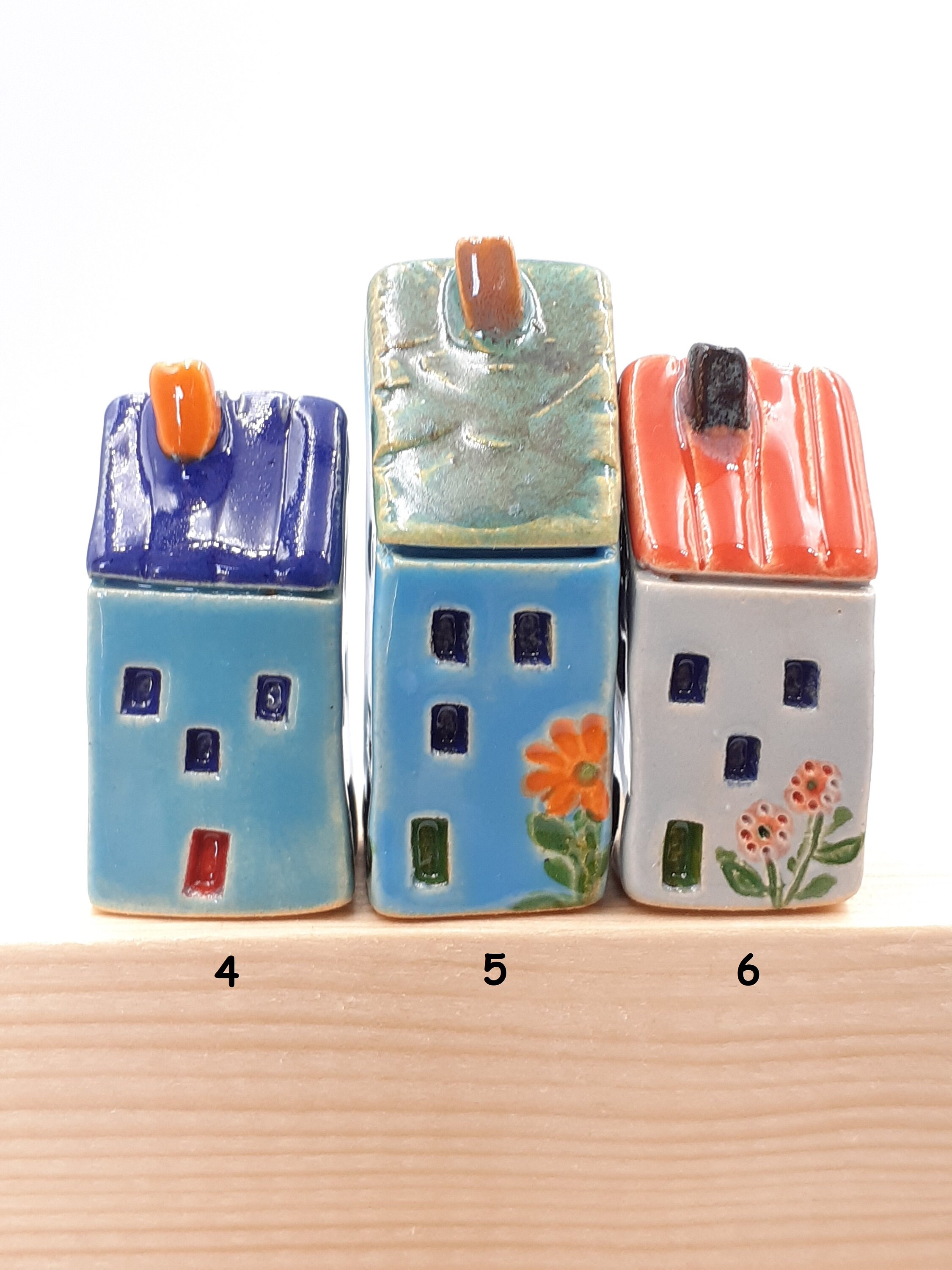 Little Ceramic Houses Sold Individually (1 Pc) | Handmade | Different ...