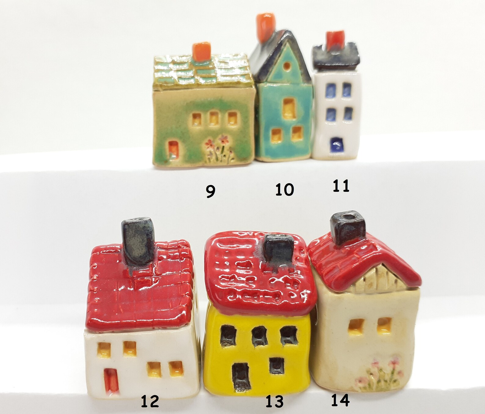 Little Ceramic Houses Sold Individually Handmade Different - Etsy