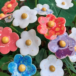 Decorative Ceramic Flowers (1 Pc) | Ceramic Blossom | Different Colors ...