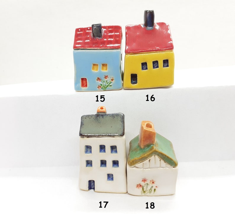 Little Ceramic Houses Sold Individually Handmade Different - Etsy