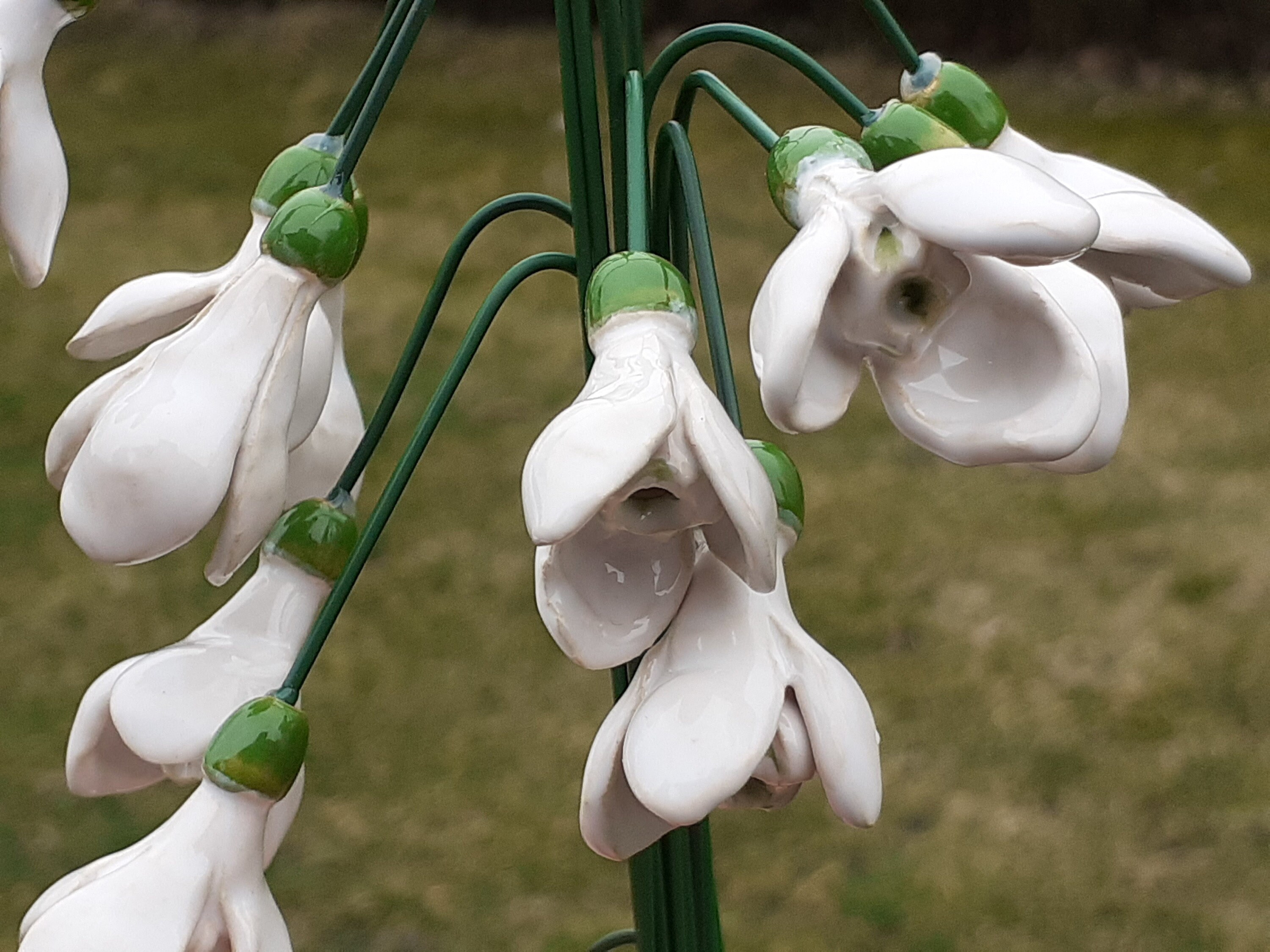 Decorative Ceramic Flowers (1 Pc) | Ceramic Snowdrop Flowers | Hand ...