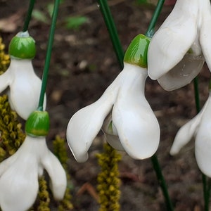 Decorative Ceramic Flowers (1 Pc) | Ceramic Snowdrop Flowers | Hand ...