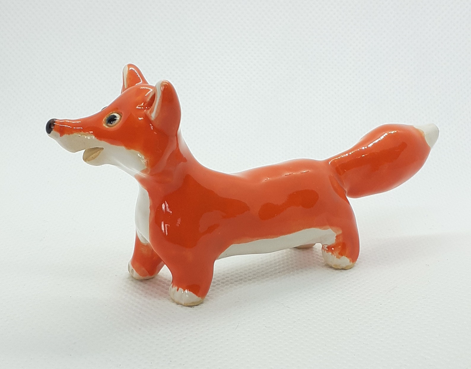 Ceramic Fox Hand-formed and Hand-painted Ceramic Sculpture | Etsy