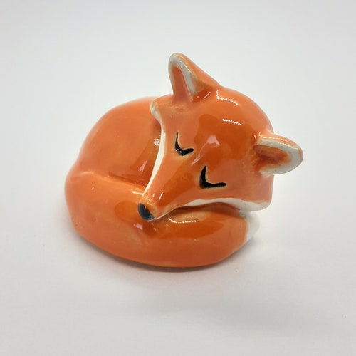 Ceramic Fox Hand-formed and Hand-decorated Ceramic - Etsy