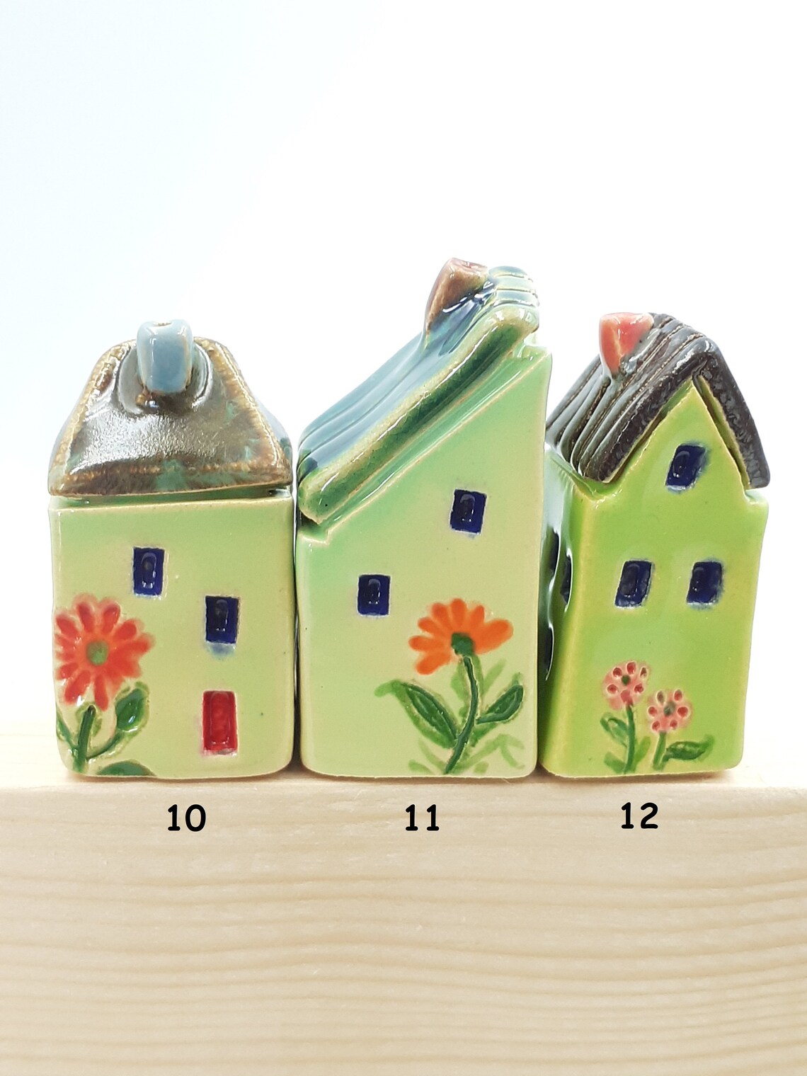 Little Ceramic Houses Sold Individually Handmade Different - Etsy