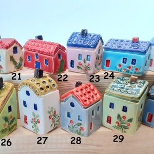 Little Ceramic Houses Sold Individually (1 Pc) | Handmade | Different ...
