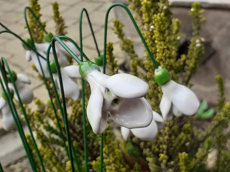 Decorative Ceramic Flowers (1 Pc) | Ceramic Snowdrop Flowers | Hand ...