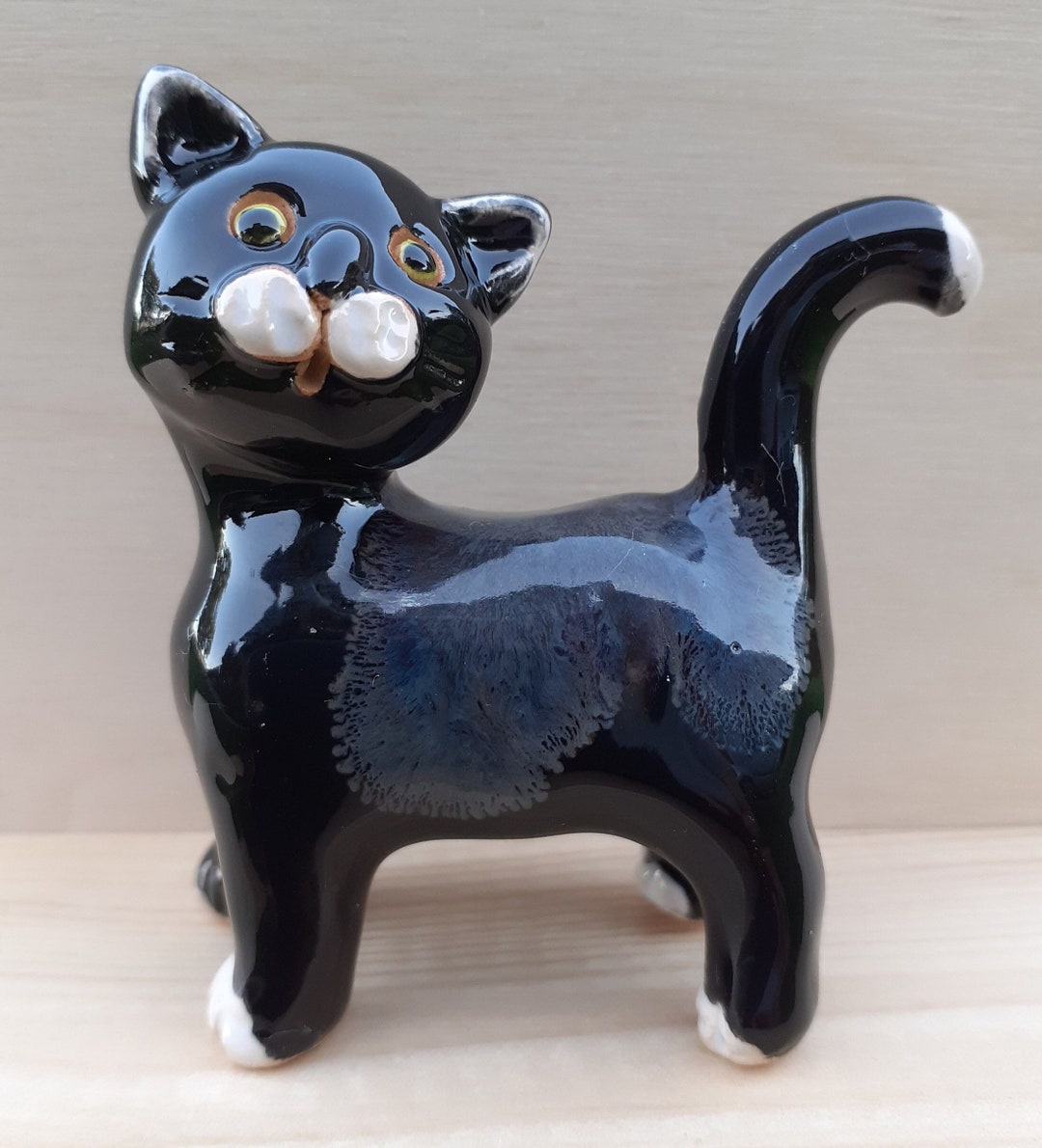 Ceramic Cat | Hand-formed and Hand-painted | Ceramic Sculpture ...