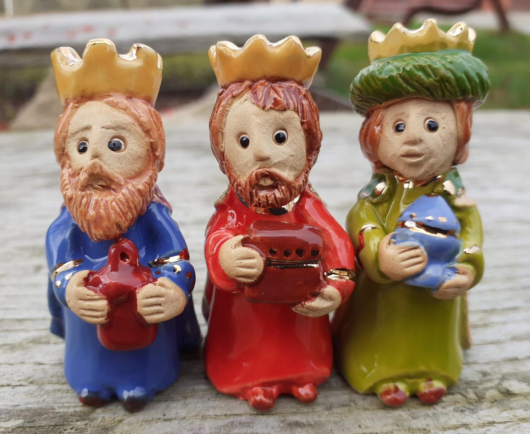 Ceramic Three Kings | Ceramic Biblical Magi | Ceramic Three Magi ...