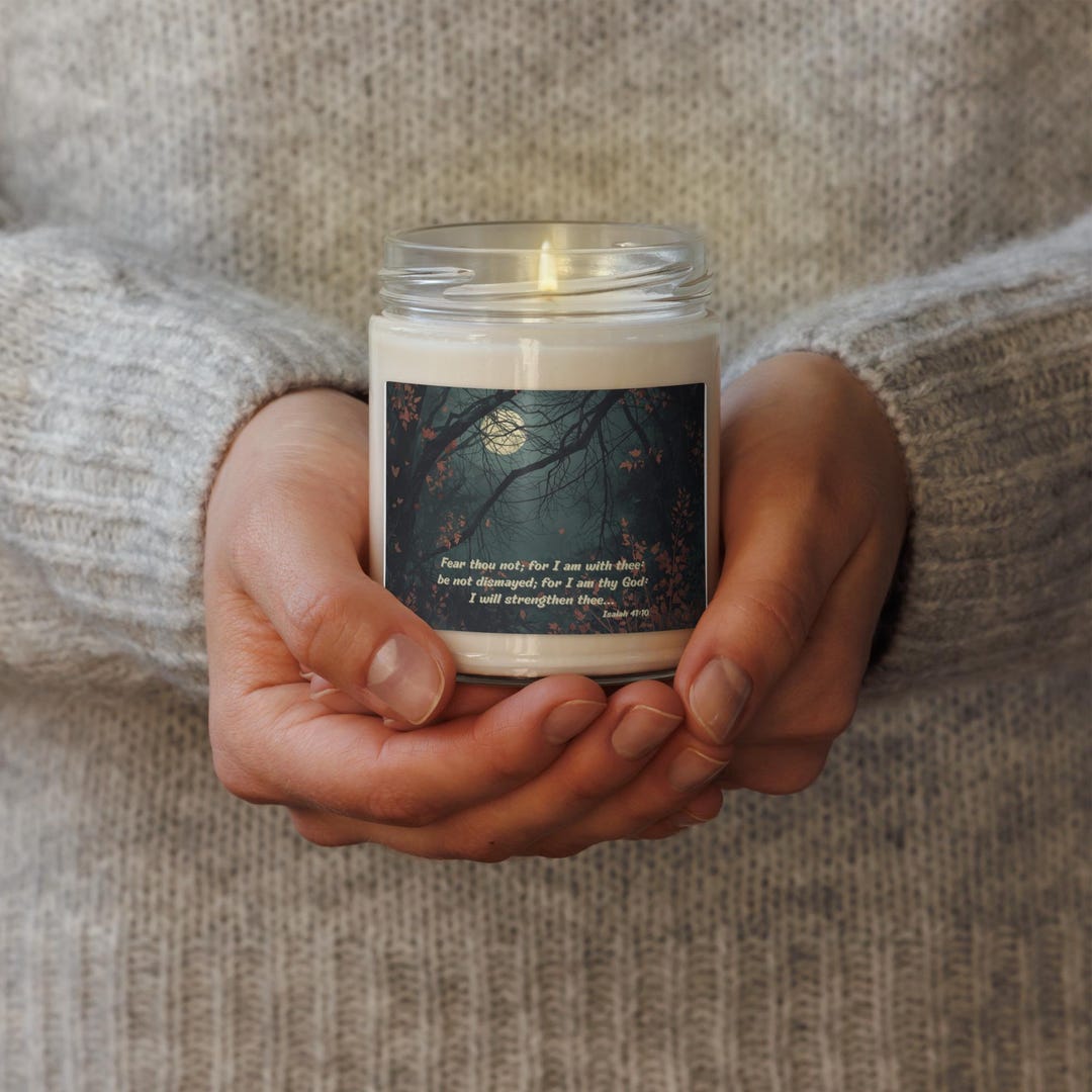 Do Not Fear Bible Verse, Scary Night Soy Candle: Halloween, Fall Decor ...