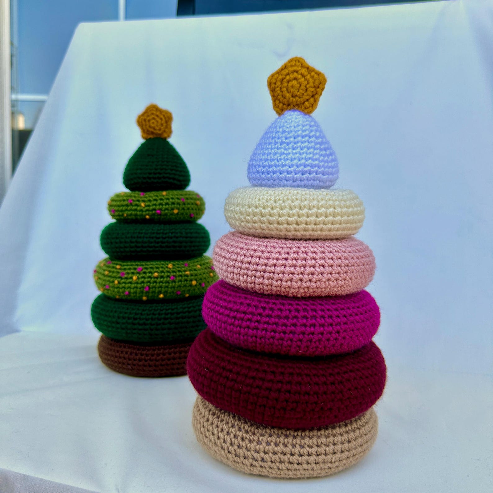 PATTERN Crochet Christmas Tree Stacking Toy Pattern, Crochet Stacking ...