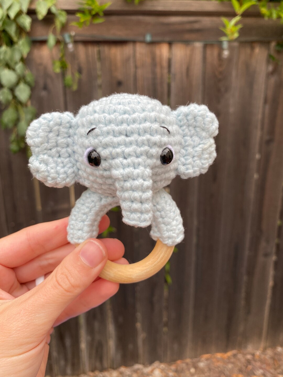 PATTERN Crochet Elephant Teether Pattern, Crochet Elephant Rattle ...