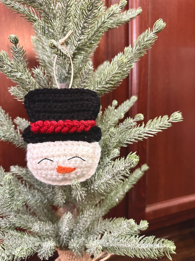 PATTERN Crochet Snowman Ornament Pattern Kid Friendly - Etsy
