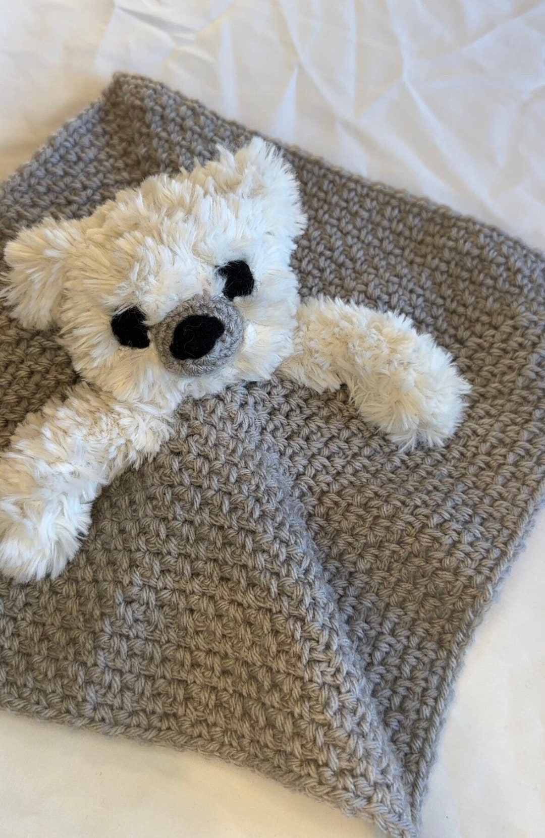 PATTERN Crochet Bear Cuddler Pattern, Crochet Bear Lovey Pattern, Teddy ...