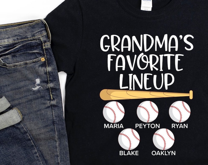Grandma Baseball Shirt/ Custom Baseball Grandma Gift/ Grandma's ...
