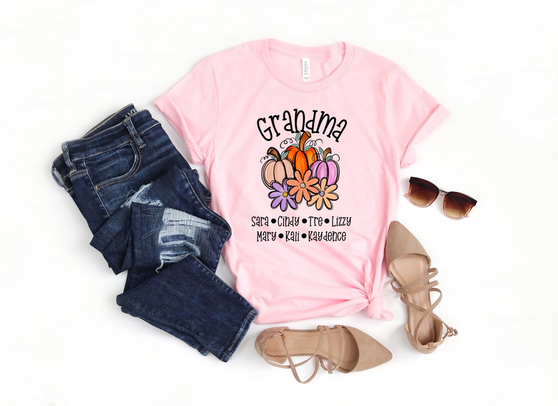 Cute Grandma Fall Shirt/ Grandma Pumpkin Shirt Gift/ Autumn Pumpkins ...