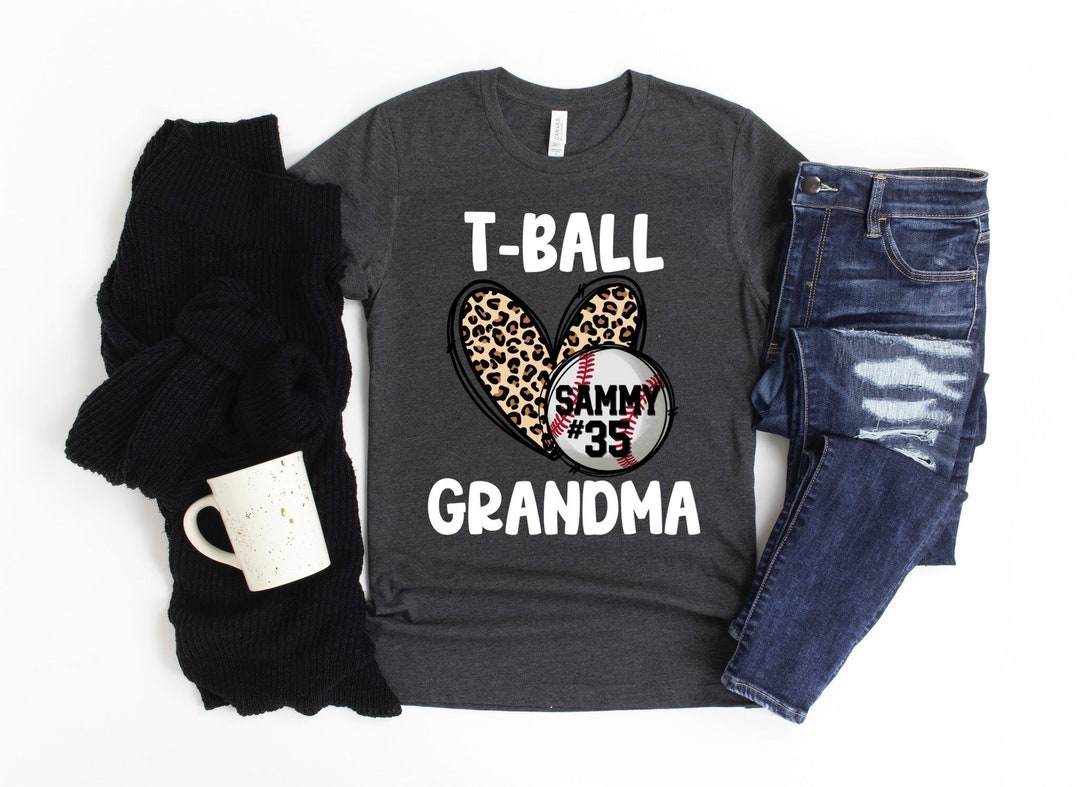 T-ball Grandma Shirt/ Custom Grandma Tball Shirt Gift/ T-ball Grandma ...