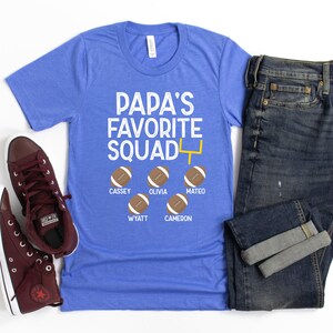 Papa Football Shirt/ Customized Papa Football Gift/ Papa's Favorite ...