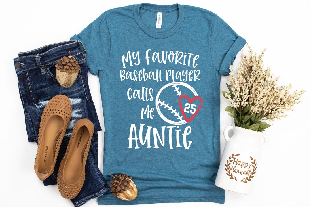 Cute Baseball Auntie Shirt/ Auntie Baseball Shirt Gift/ My Favorite ...
