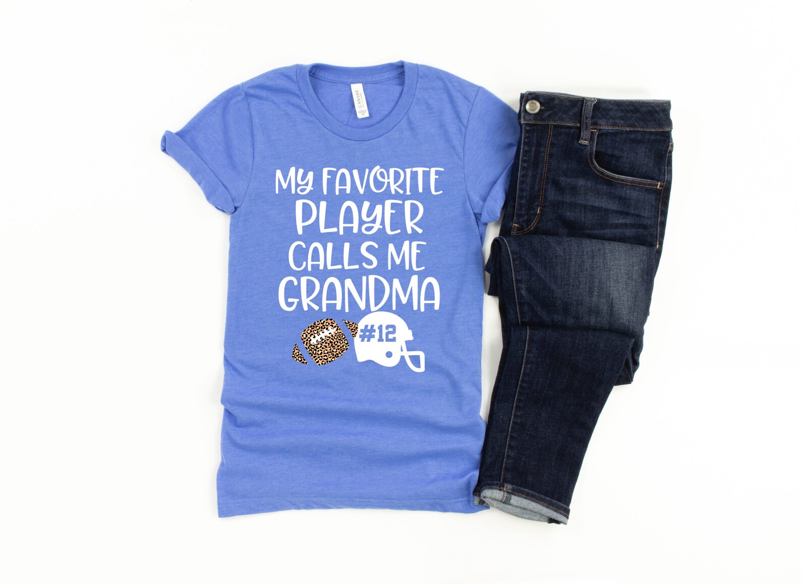 Football Grandma Shirt/ Custom Football Shirt/ My Favorite Player Calls ...