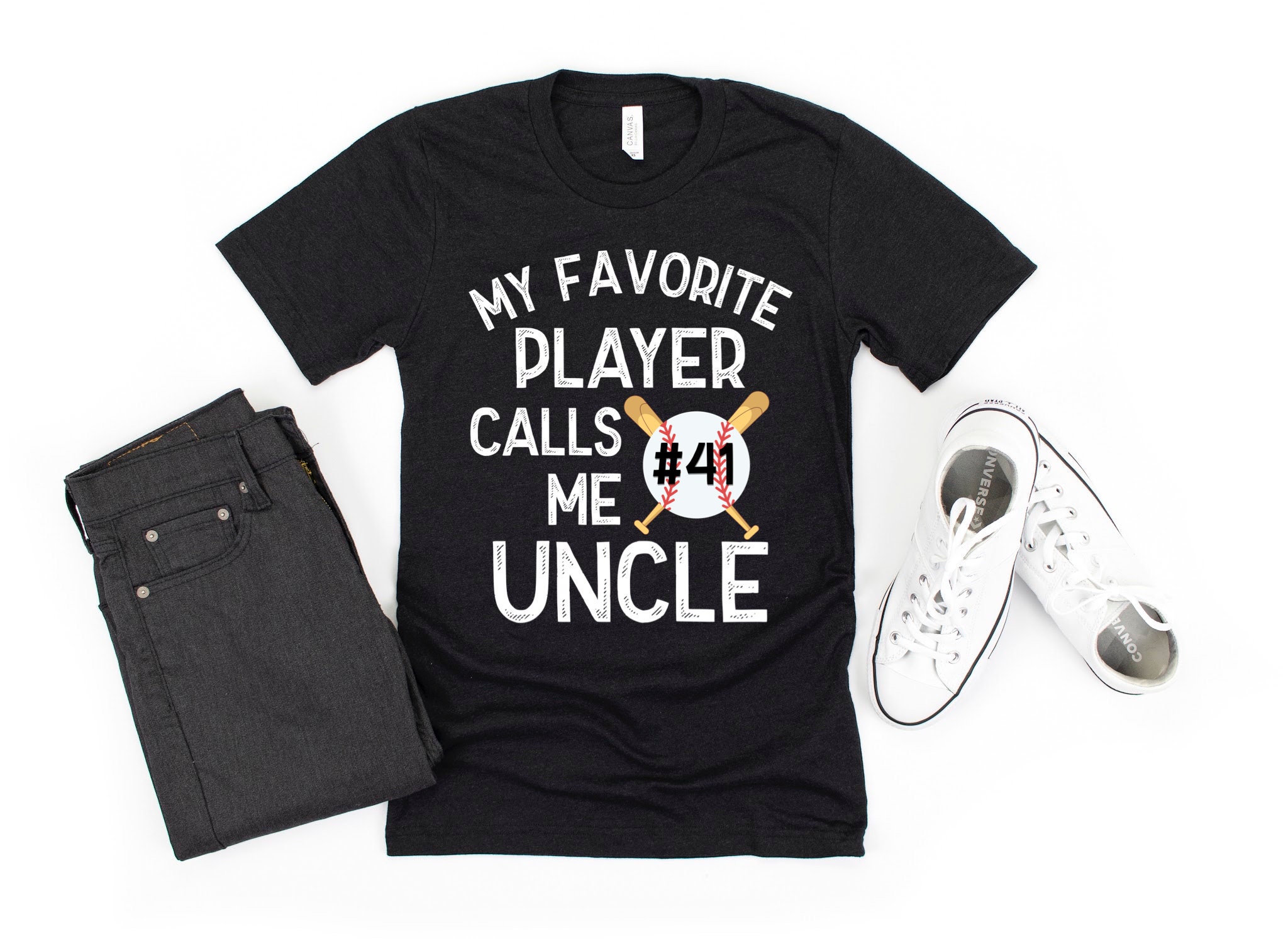 Baseball Uncle Shirt/ Custom Uncle Baseball Shirt Gift/ My Favorite ...